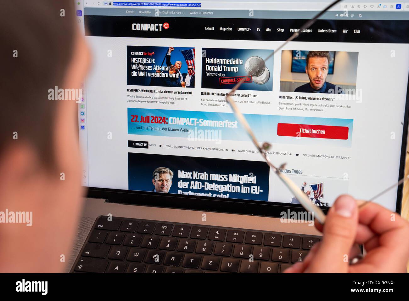 July 17, 2024: The website of Compact Magazine, which was banned by ...