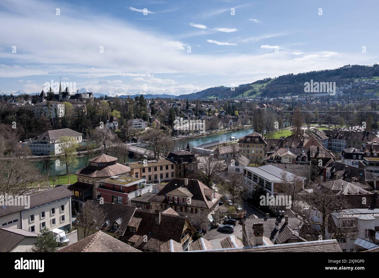 Cityscape of Bern, the federal city Bundesstadt and de facto capital of ...