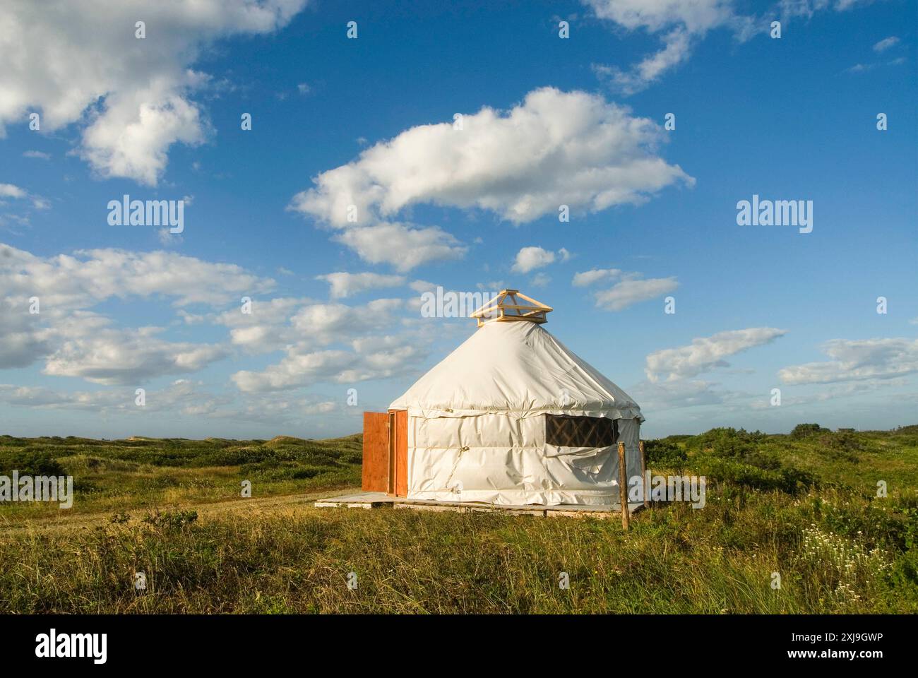 Yurt encampment, Vert et Mer, Ile du Havre aux Maisons, Magdalen ...