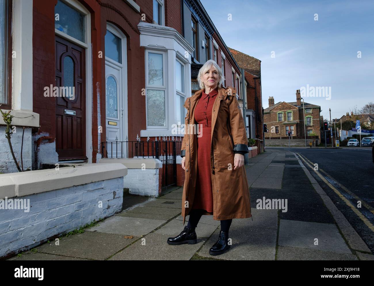 Nadine Dorries Conservative MP until 2023 pictured in Anfield, Liverpool where she was raised as ...