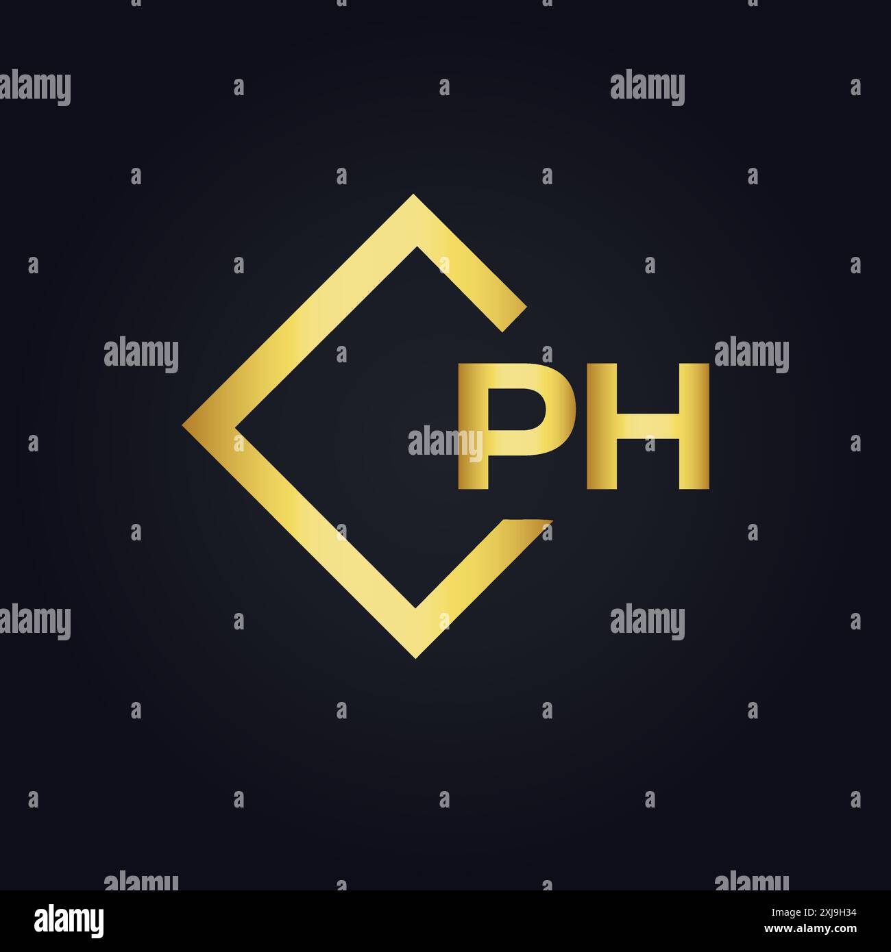 PH logo. P H design. White PH letter. PH, P H letter logo design. P H ...