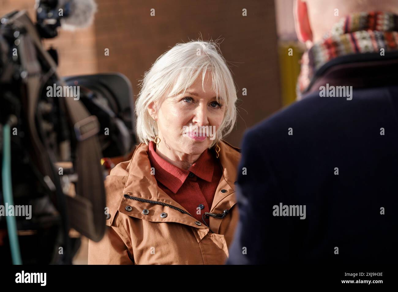 Nadine Dorries Conservative MP until 2023 pictured in her hometown of Liverpool being ...