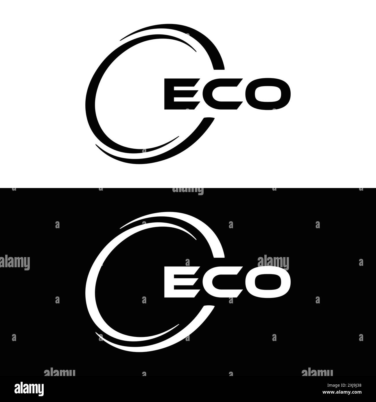 ECO logo. E C O design. White ECO letter. ECO, E C O letter logo design ...