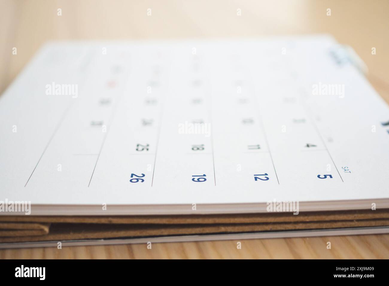 Closeup view calendar on table hi-res stock photography and images - Alamy