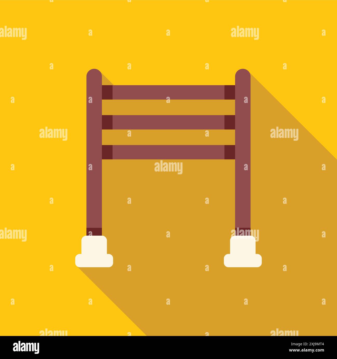 Simple flat icon of a wooden barrier for equestrian show jumping ...