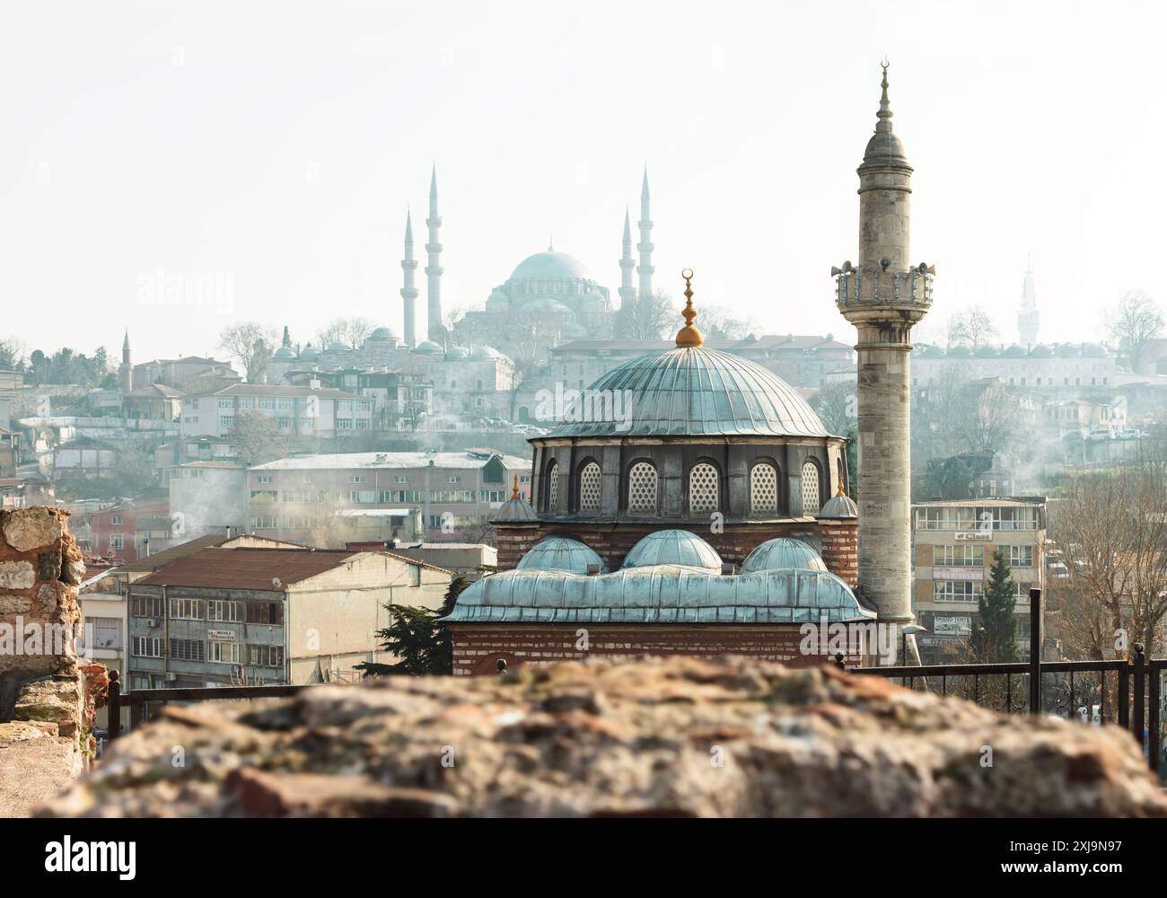 Views of Istanbul districts, Mosque Quarter, with the Suleymaniye ...