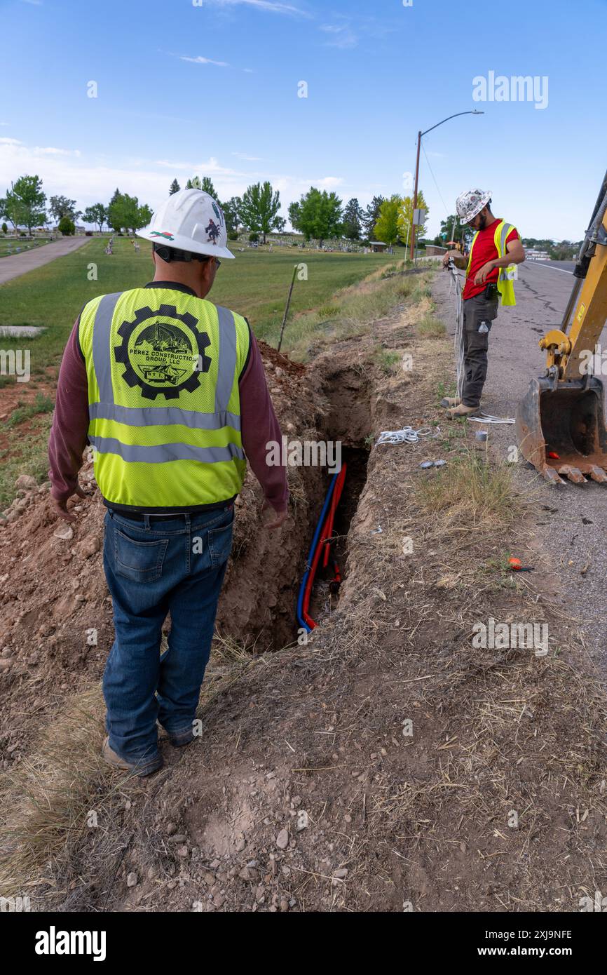 Installing underground conduit hi-res stock photography and images - Alamy