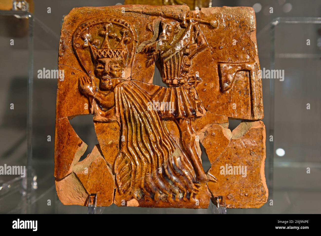 Stove glazed clay tile from late 15th century, National Museum, Palace ...