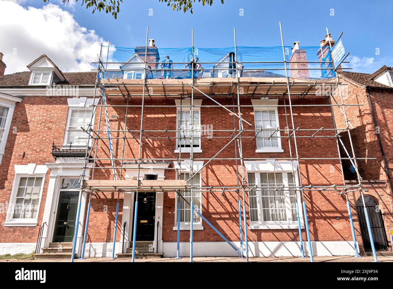 Scaffolding, house, exterior, scaffold, property maintenance, England ...