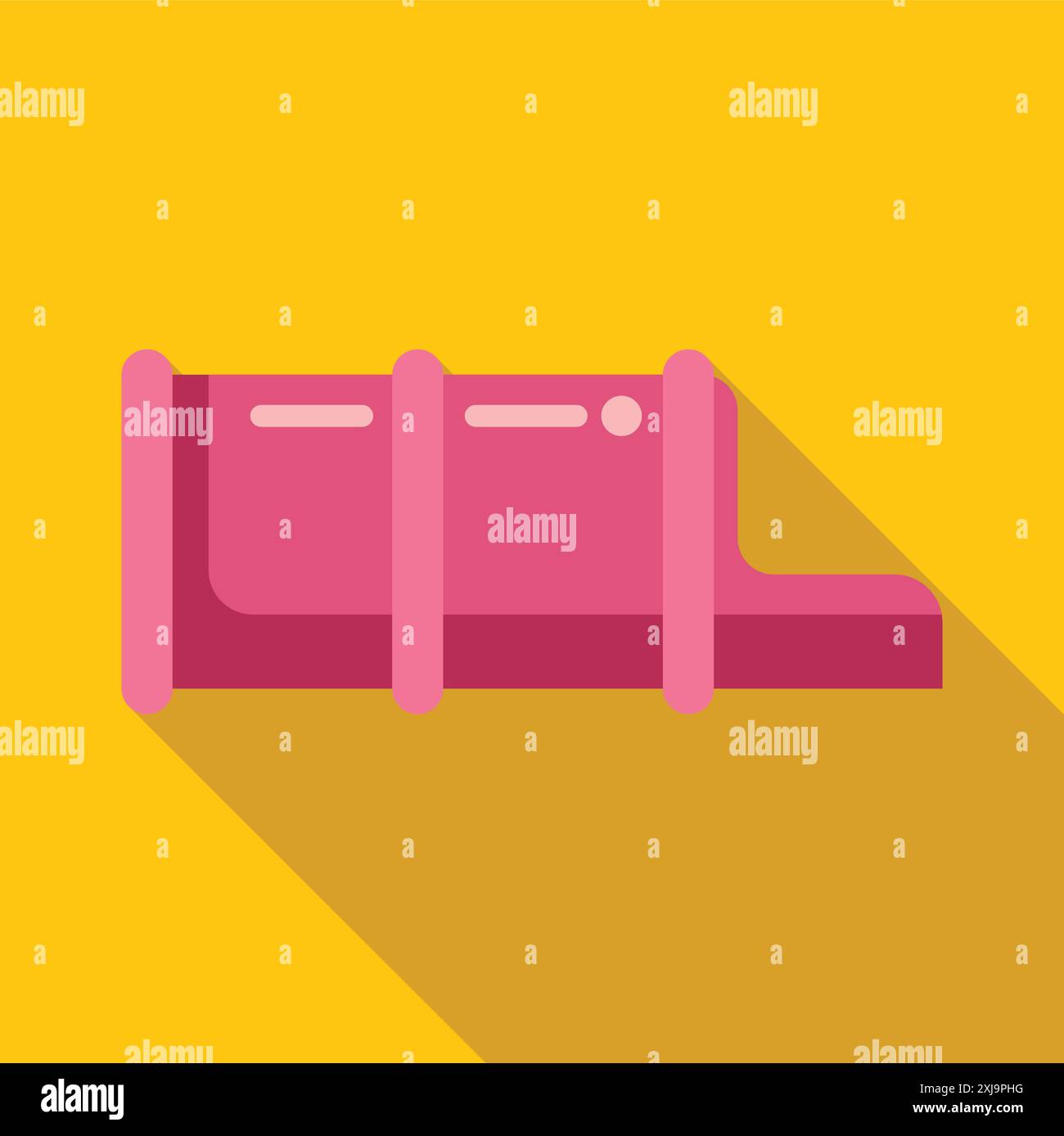 Pink inflatable water park slide icon representing summer fun and ...