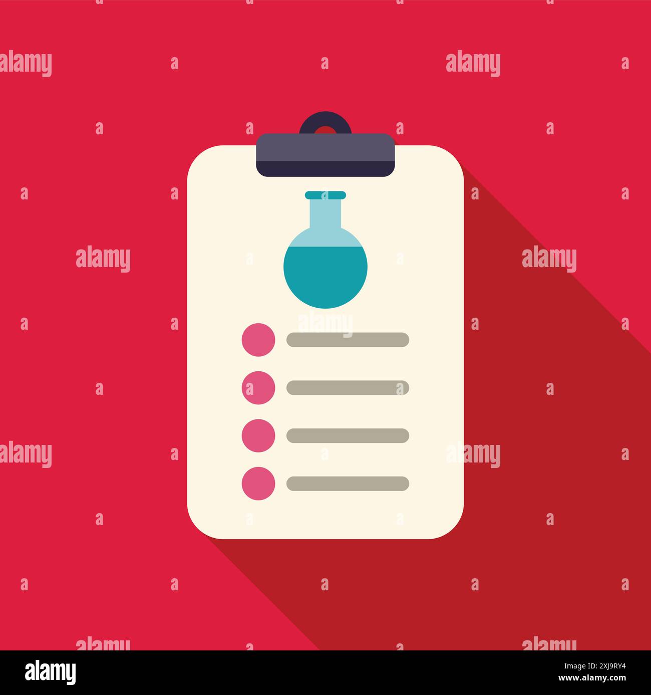 Clipboard is showing a checklist for a science experiment, research ...