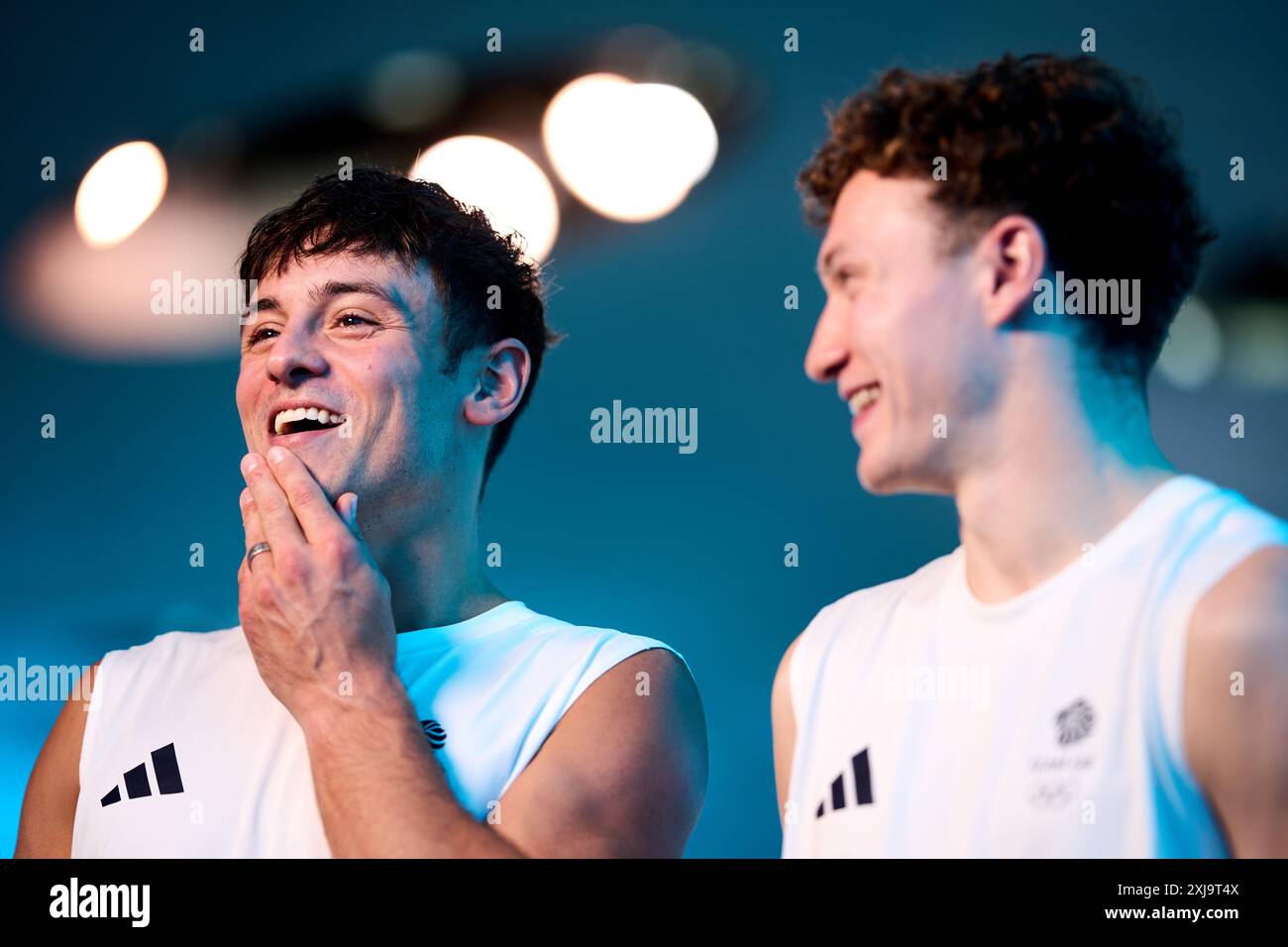 Team GB's Tom Daley (left) and diving partner Noah Williams following a ...