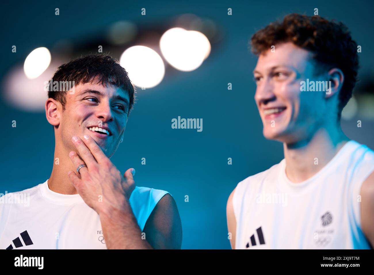 Team GB's Tom Daley (left) and diving partner Noah Williams following a ...