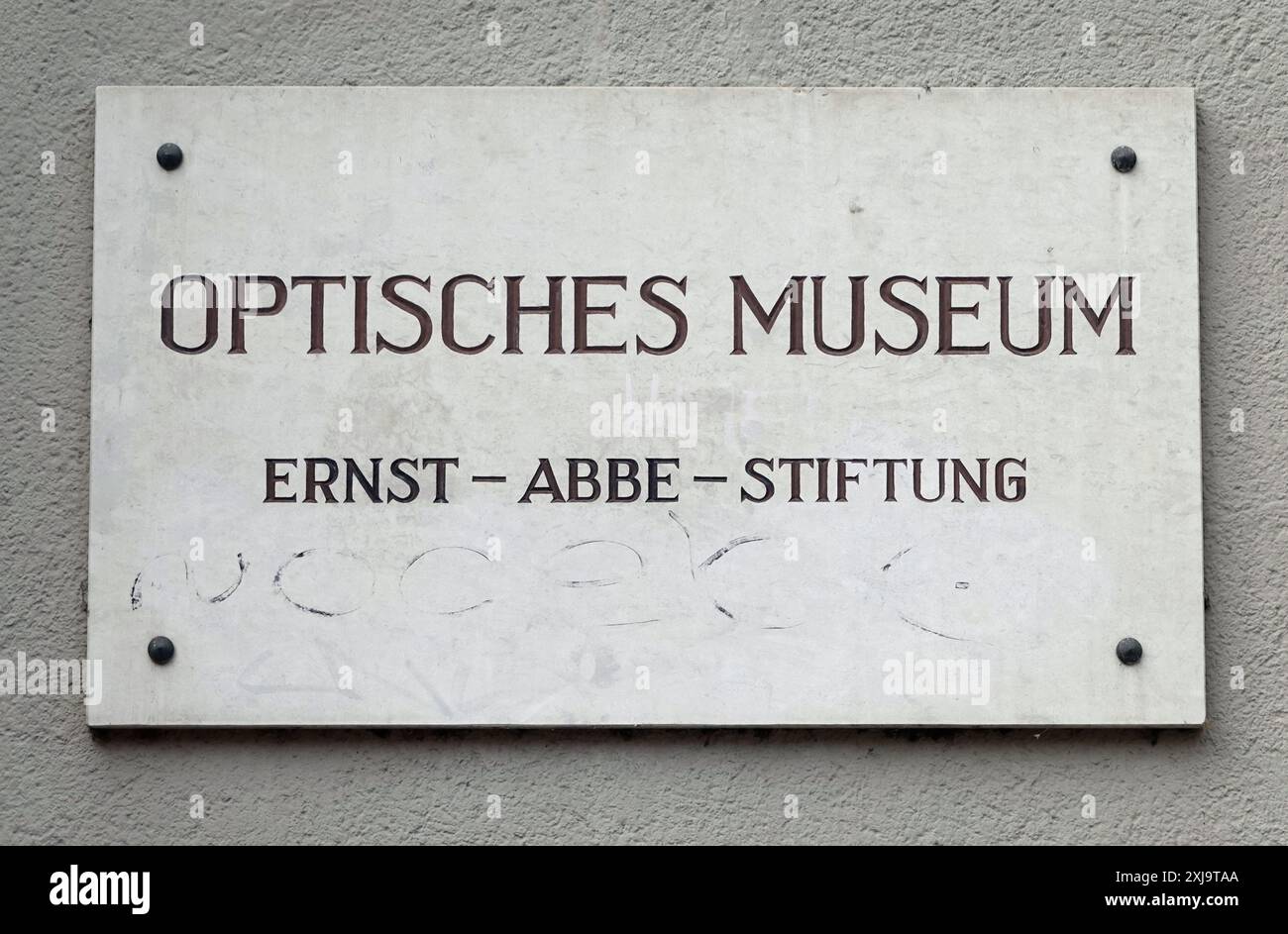PRODUCTION - 17 July 2024, Thuringia, Jena: A sign hangs on the ...