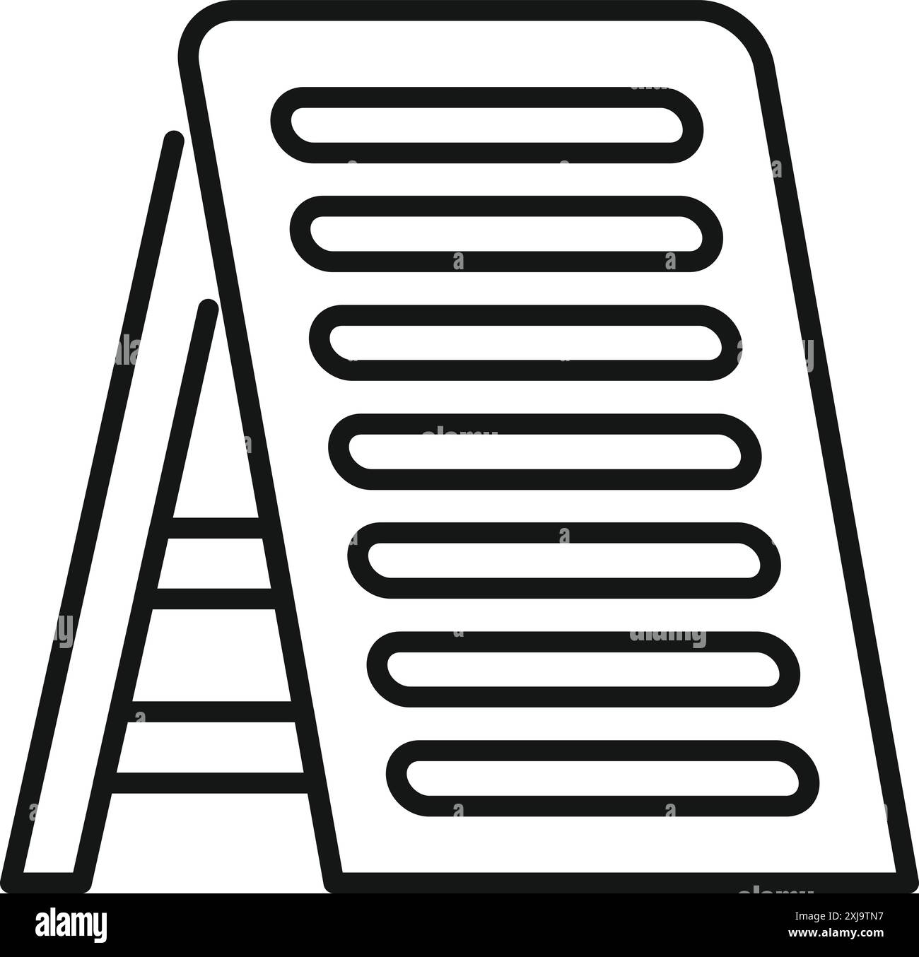 Simple icon of a wooden climbing frame for children's playgrounds ...