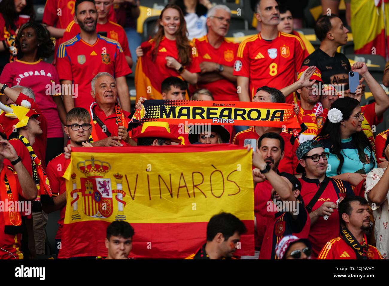 Spain fans during the UEFA Euro 2024 match between Spain and England ...