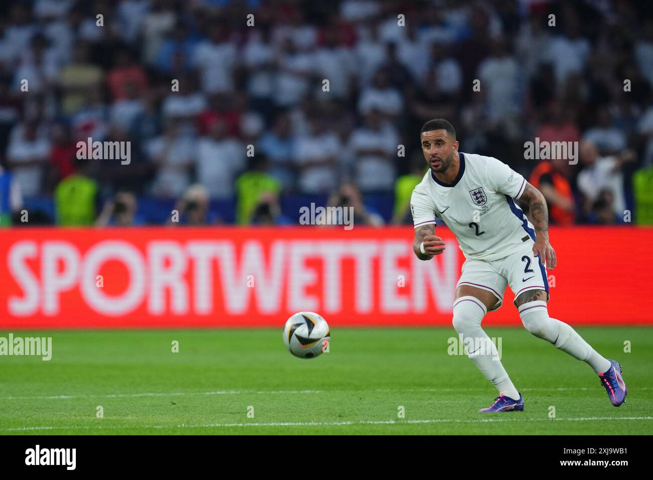 Kile Walker of England during the UEFA Euro 2024 match between Spain ...