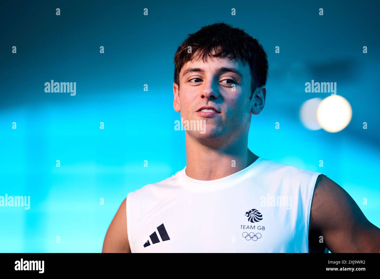 Team GB's Tom Daley following a training session at the London Aquatics ...