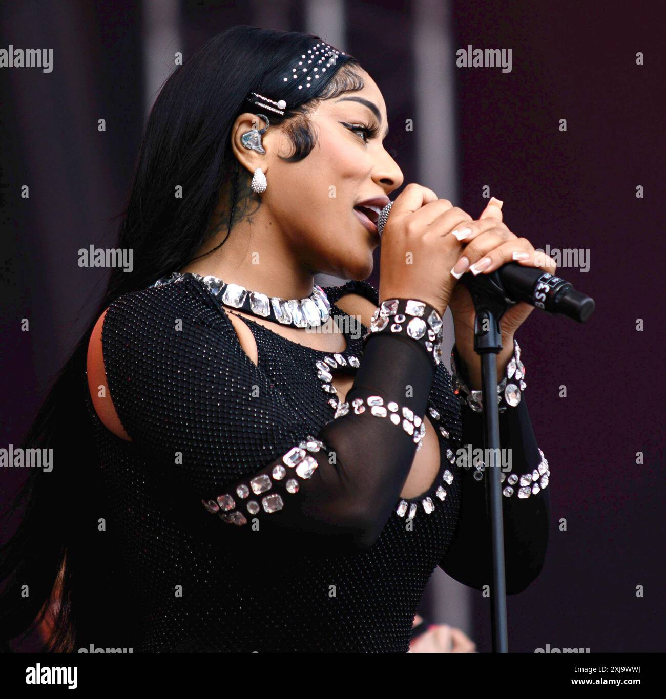 Stefflon Don preforming at the BS3 Live festival Ashton Gate Stadium ...