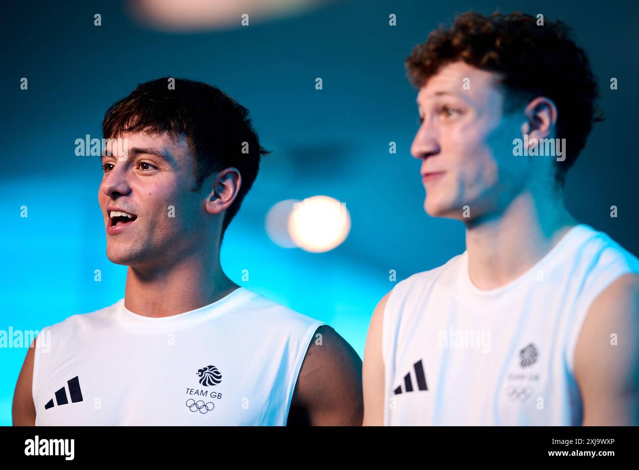 Team GB's Tom Daley (left) and diving partner Noah Williams following a ...