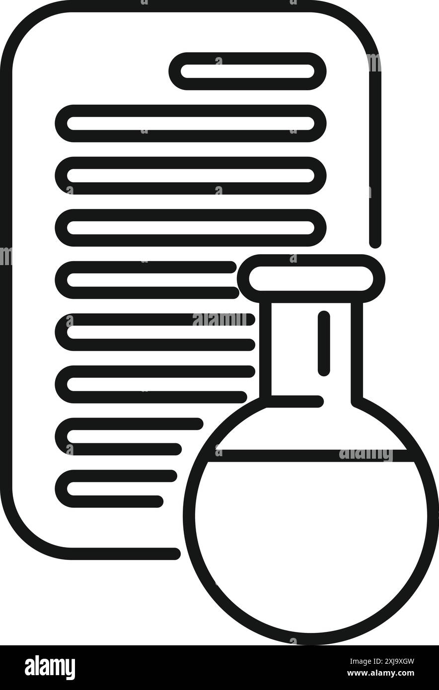 Chemistry experiment report icon, representing scientific research ...