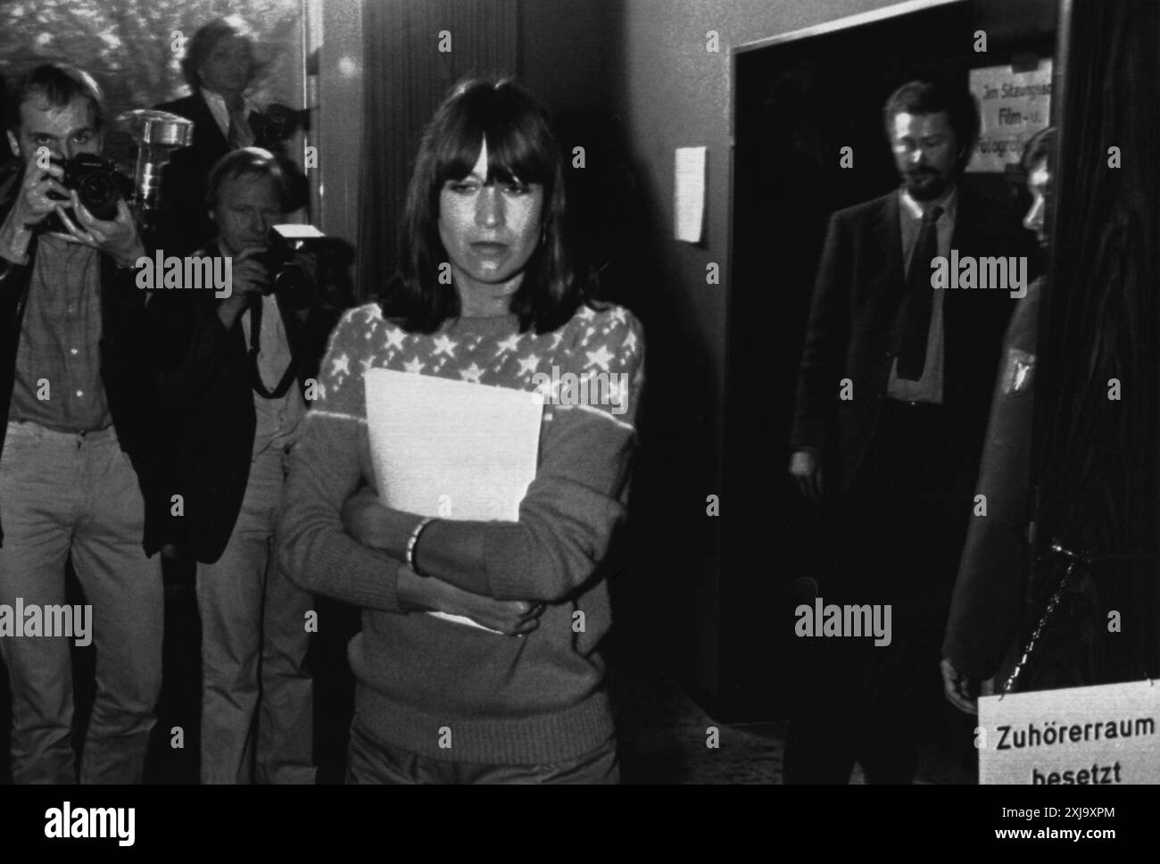 Marianne Bachmeier leaves the court room of Luebeck, Germany, where she ...