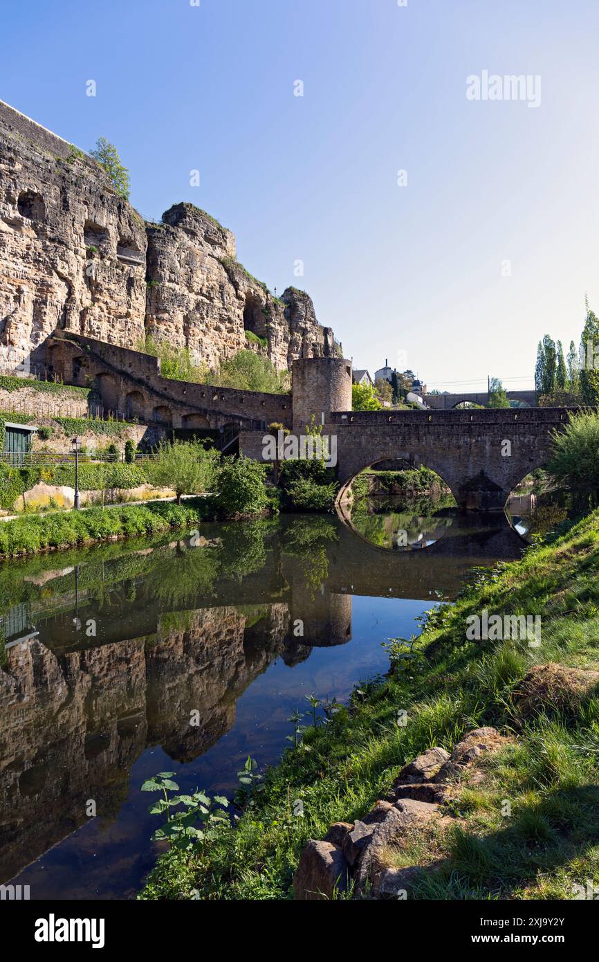 Europe, Luxembourg, Luxembourg City, The ancient Stierchen Bridge ...
