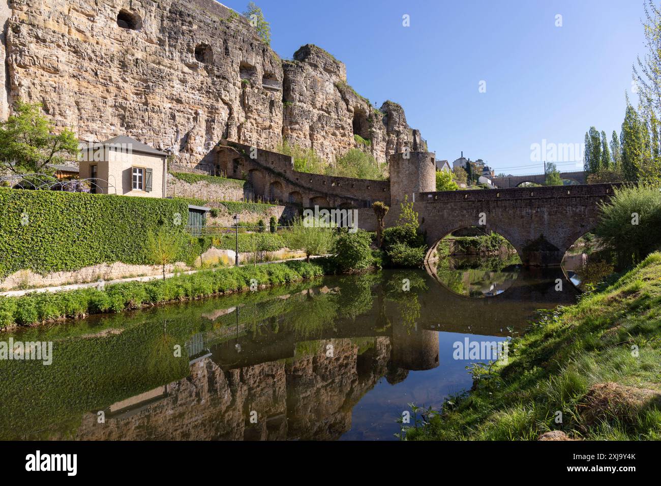 Europe, Luxembourg, Luxembourg City, The ancient Stierchen Bridge ...