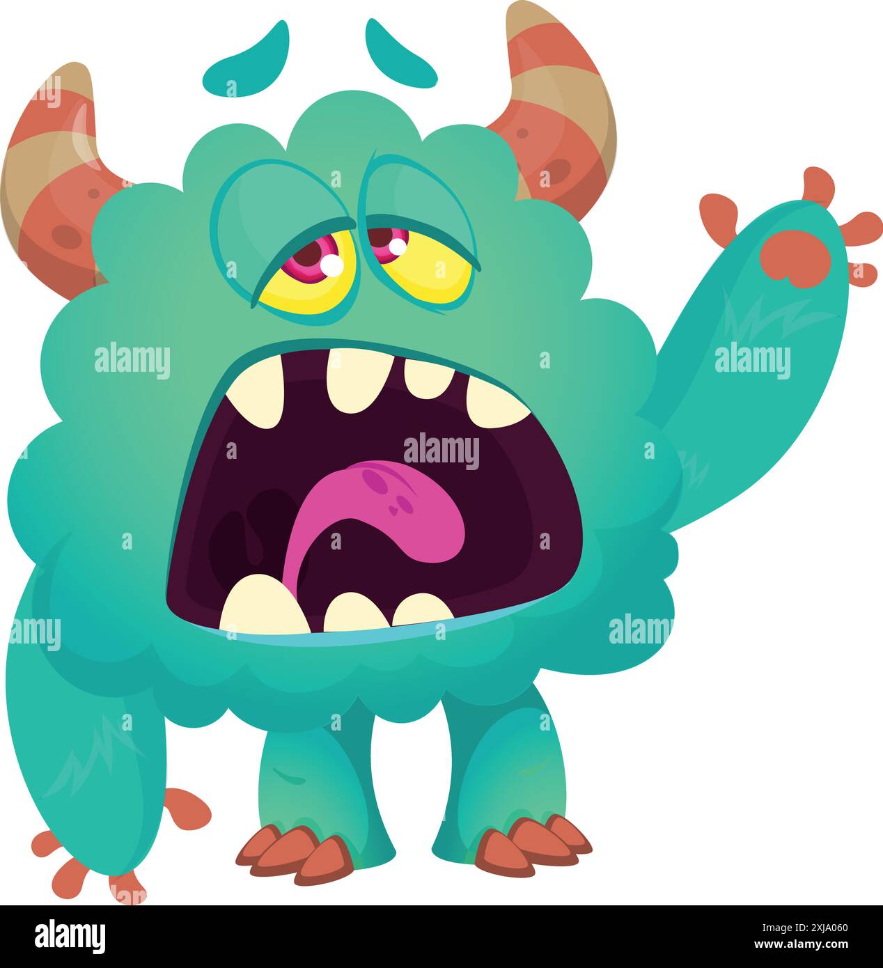 Funny cartoon smiling monster illustrstion vector isolated Stock Vector ...
