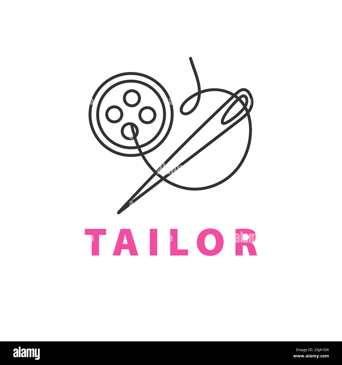 Tailor Store Sewing Logo Design Badge Stock Vector Image & Art - Alamy