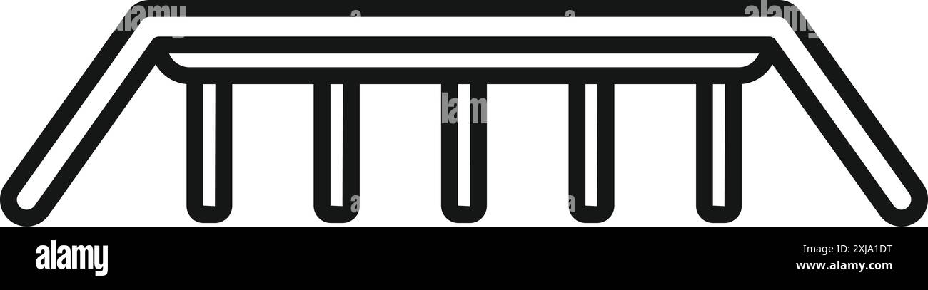 Dog agility equipment icon, jumping frame outline style for web design ...