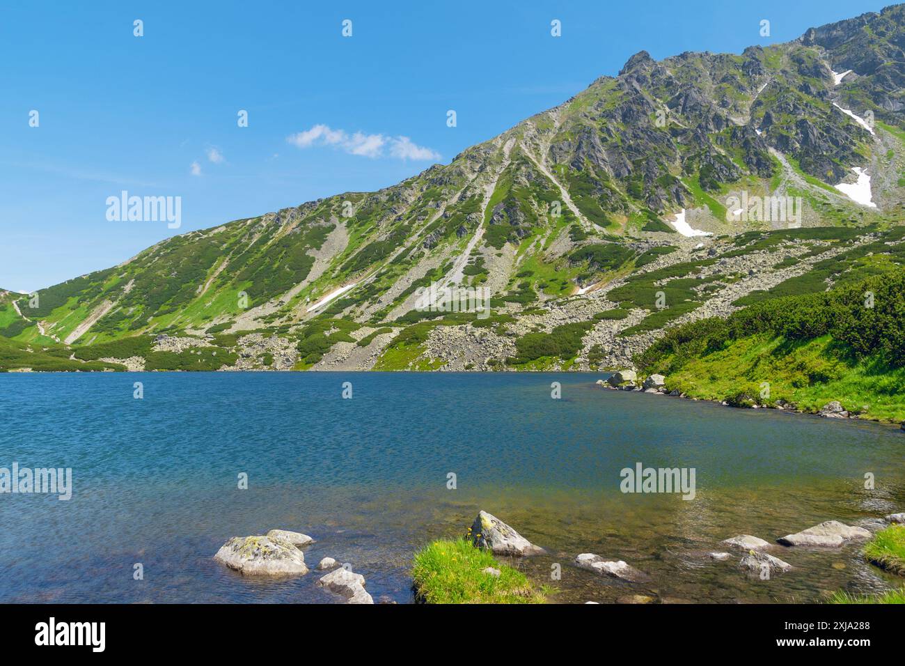 Mountain lake in Five Polish Ponds Valley. Beautiful summer landscape ...