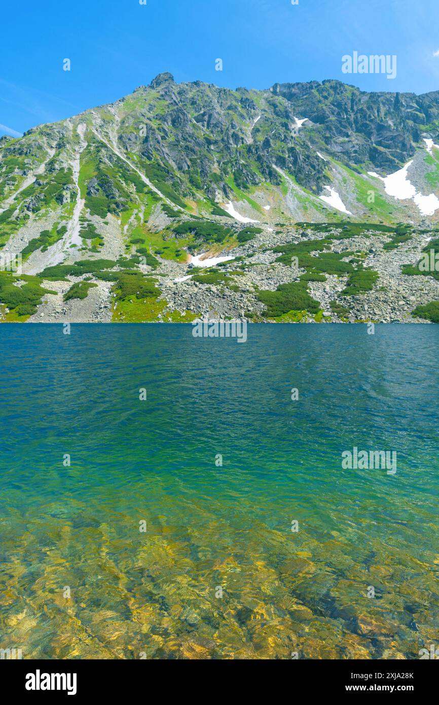 Mountain lake in Five Polish Ponds Valley. Beautiful summer landscape ...