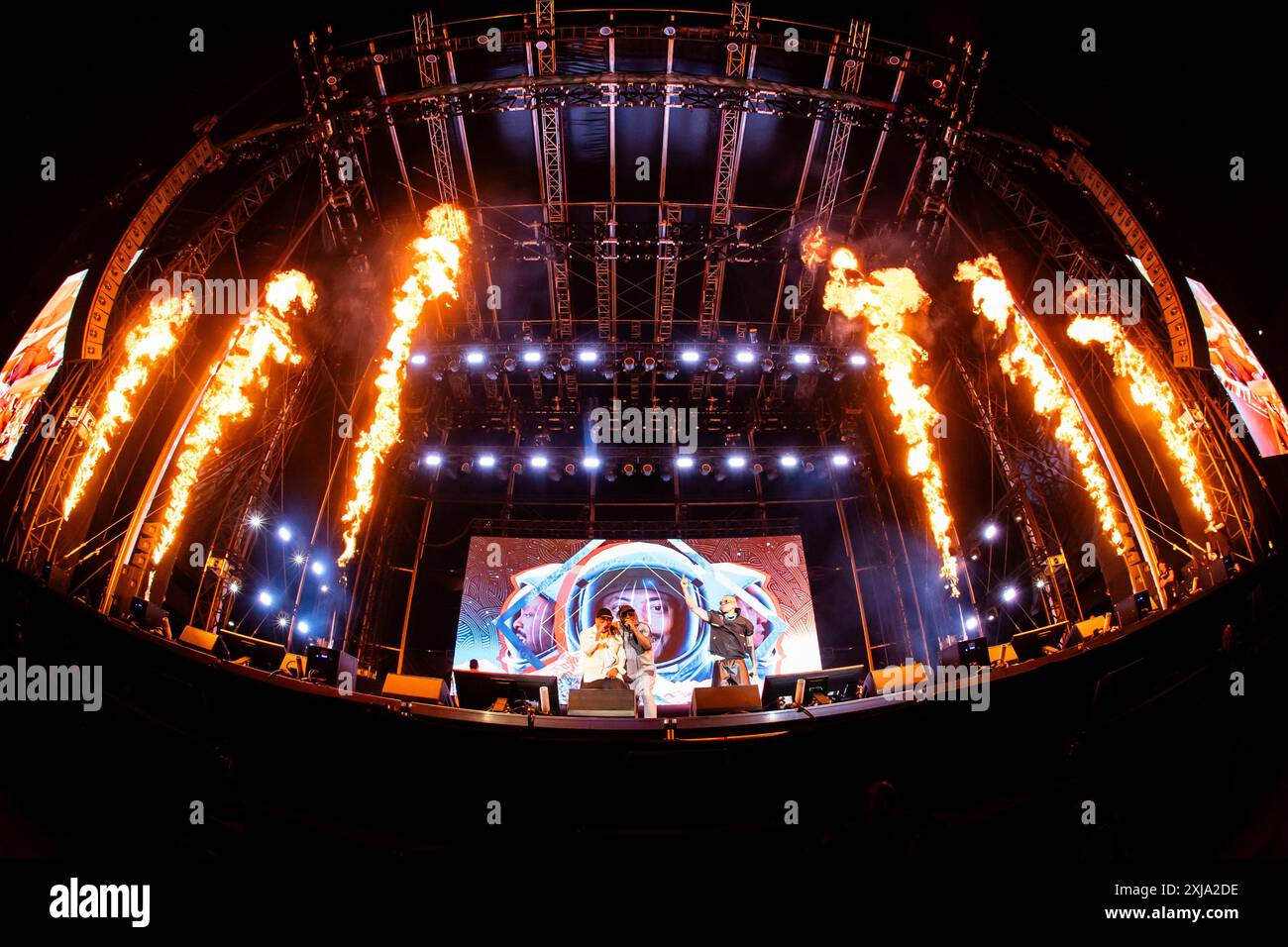 Will.i.am (William James Adams), Taboo (Jaime Luis Gomez) and apl.de.ap (Allan Pineda Lindo) of ...