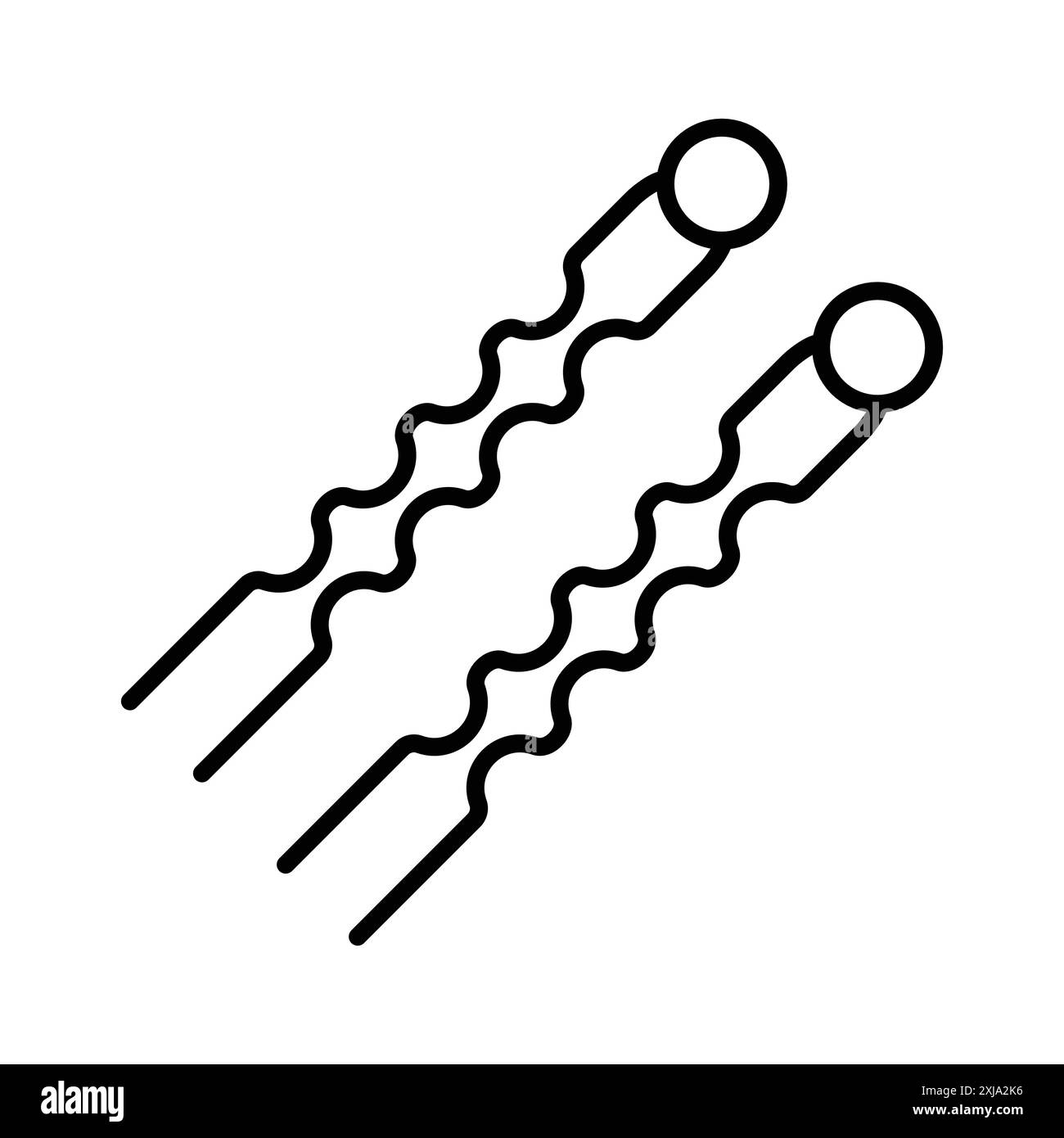 bobby pins icon set in thin line outline style and linear vector sign Stock Vector Image & Art ...