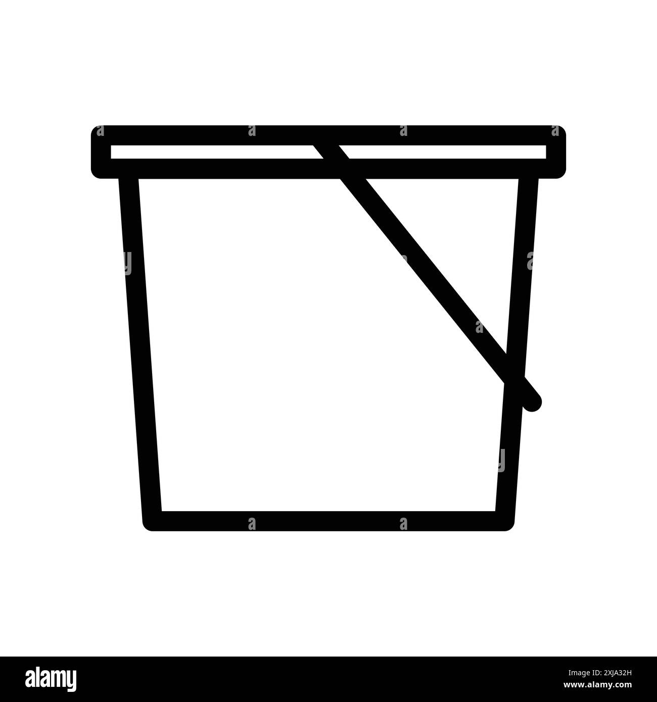 Bucket Icon Set In Thin Line Outline Style And Linear Vector Sign Stock Vector Image And Art Alamy