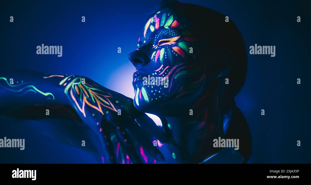 Portrait of a Talented Female Artist Showcasing Graceful Movements and ...