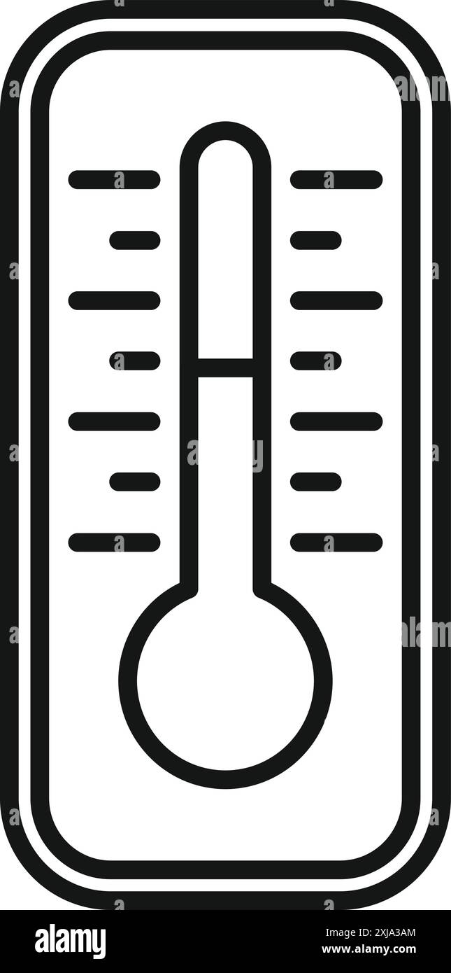 Simple thermometer icon representing a tool used to measure temperature ...