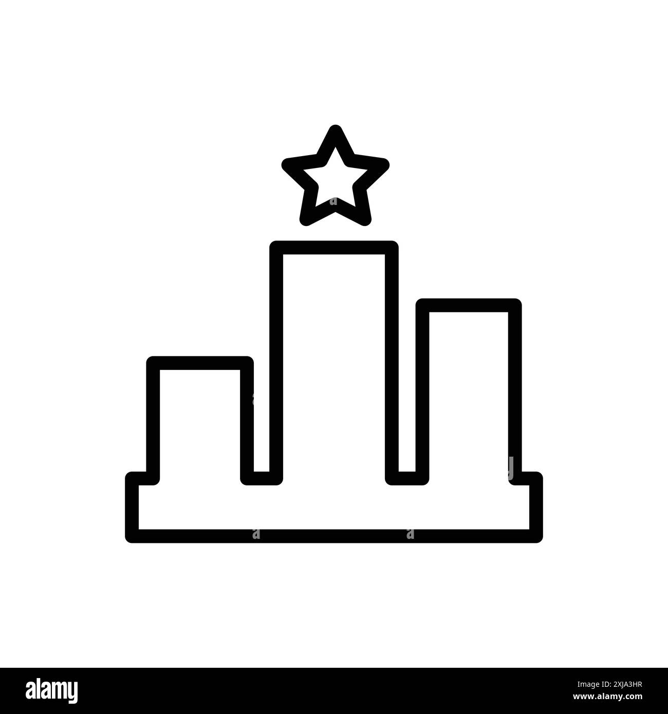 champion podium icon set in thin line outline style and linear vector sign Stock Vector Image ...