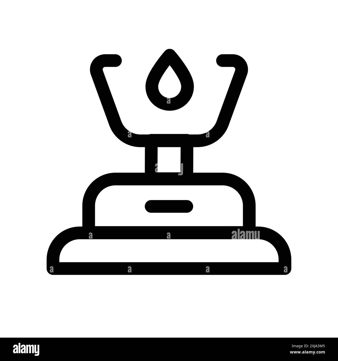 Burner Gas Stove icon set in thin line outline style and linear vector ...
