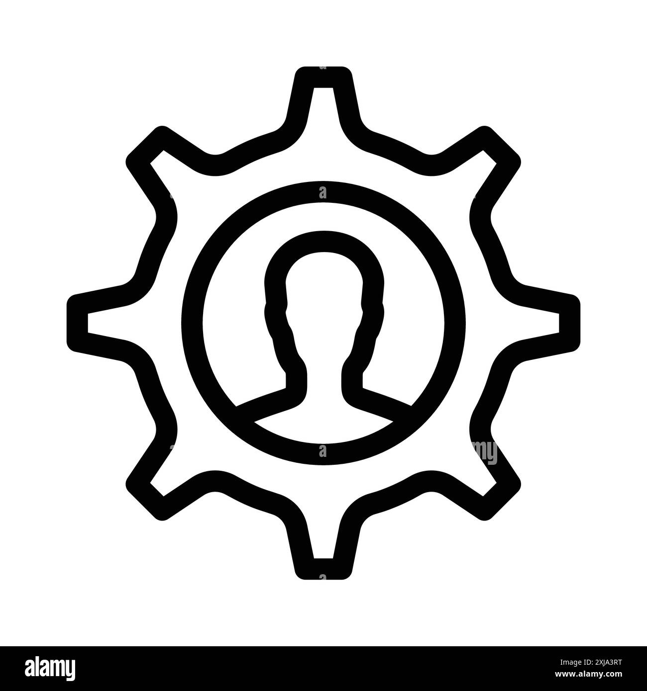 Administrator icon set in thin line outline style and linear vector sign Stock Vector Image ...