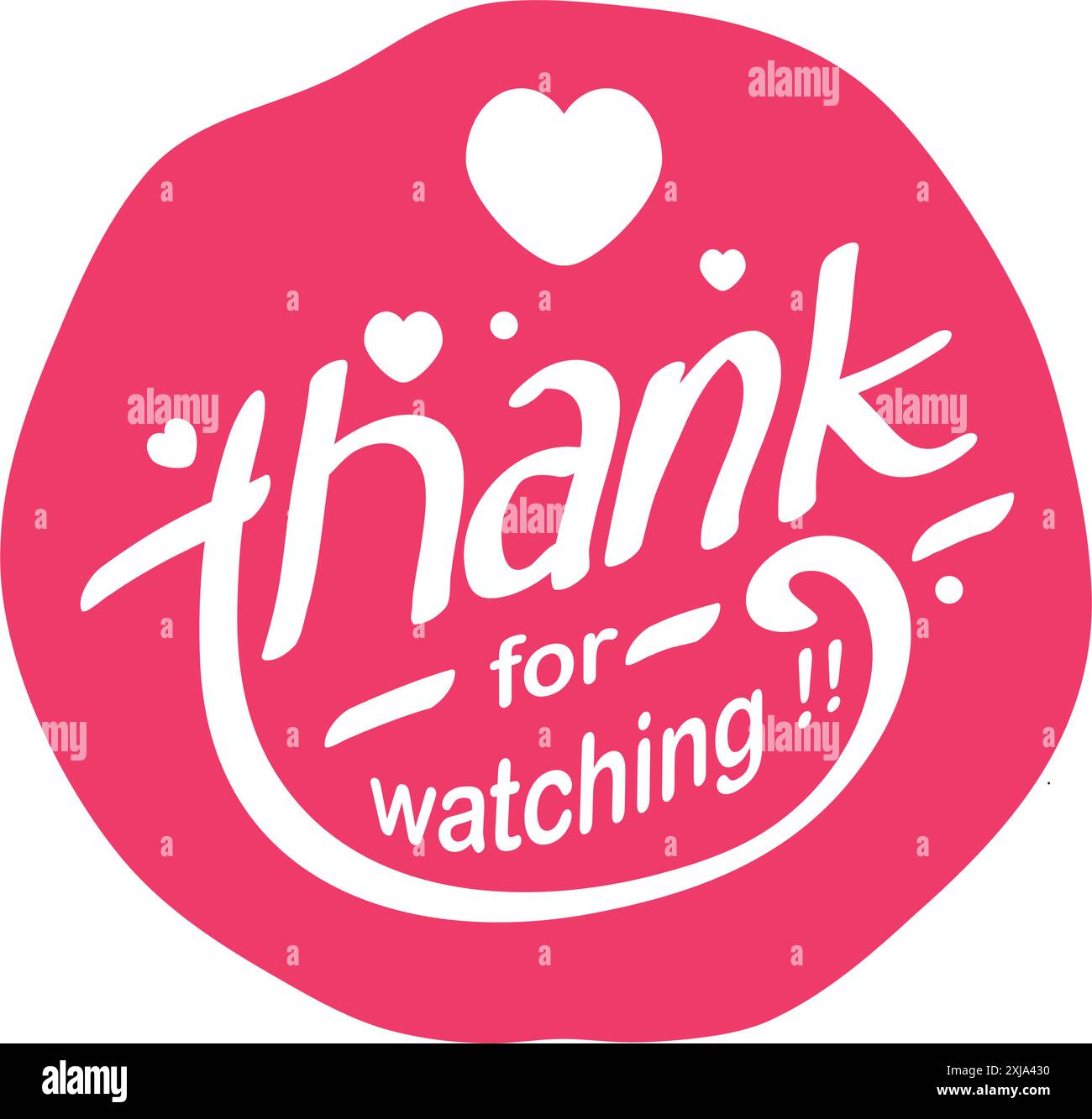 A vibrant end screen design vector with a "Thank You for Watching ...