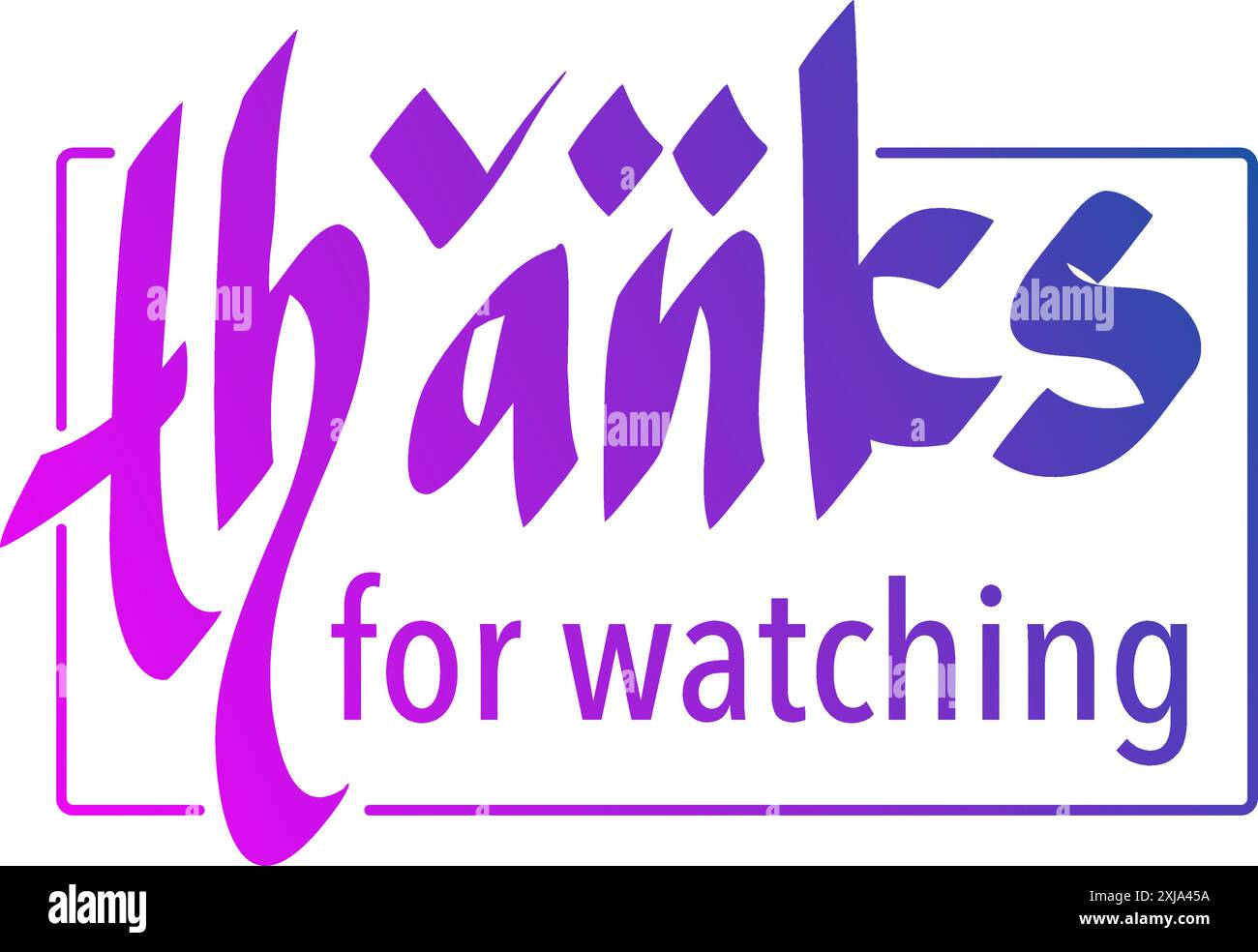 A vibrant end screen design vector with a "Thank You for Watching ...
