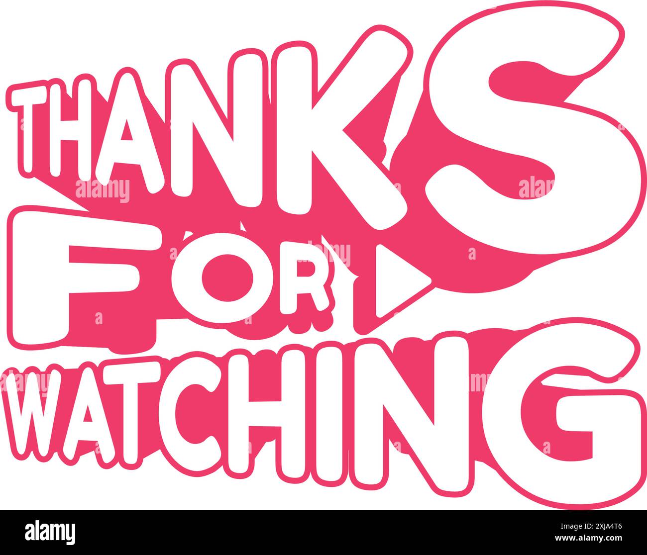 A vibrant end screen design vector with a "Thank You for Watching ...