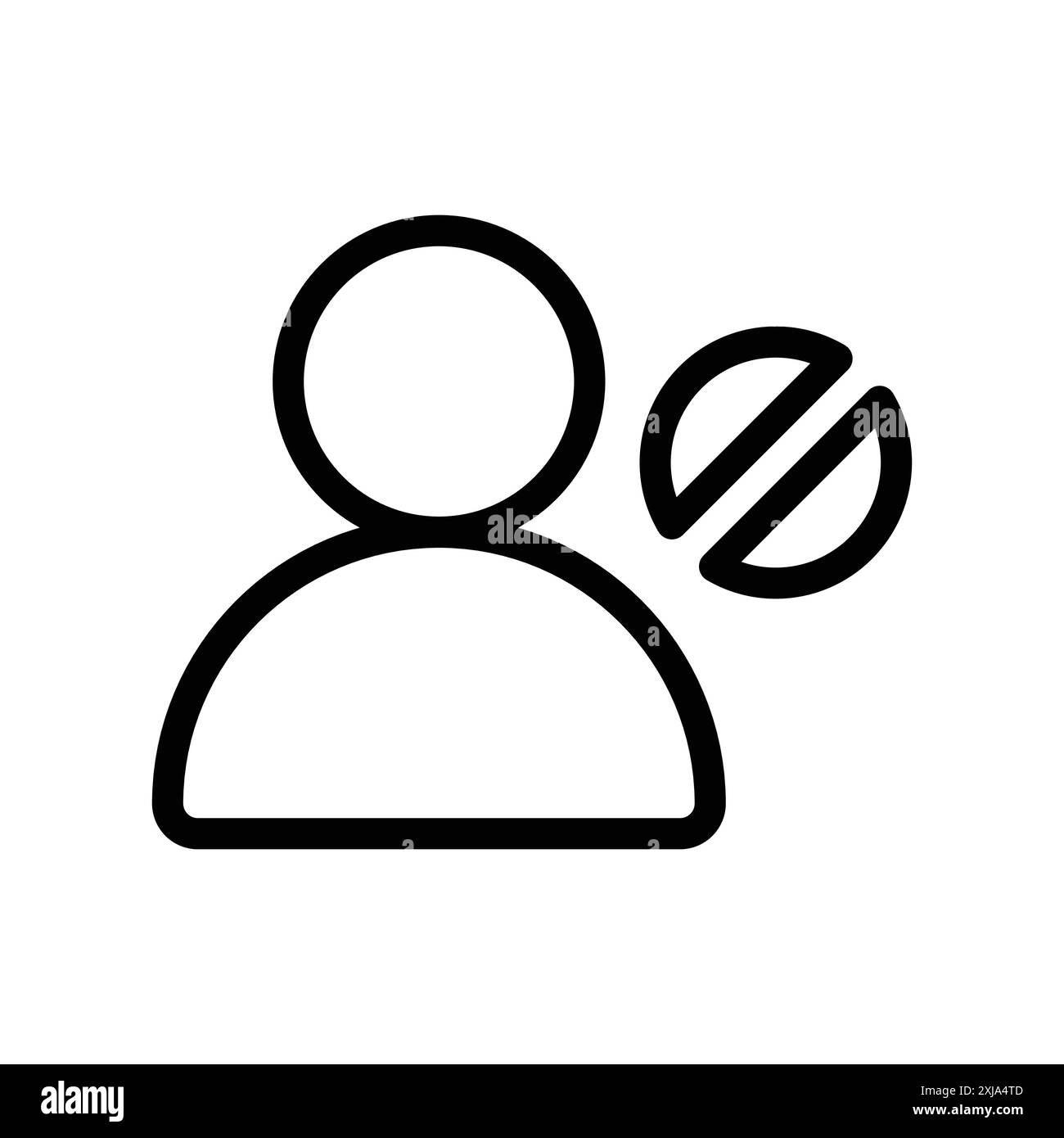 Block User Icon set in thin line outline style and linear vector sign Stock Vector Image & Art ...