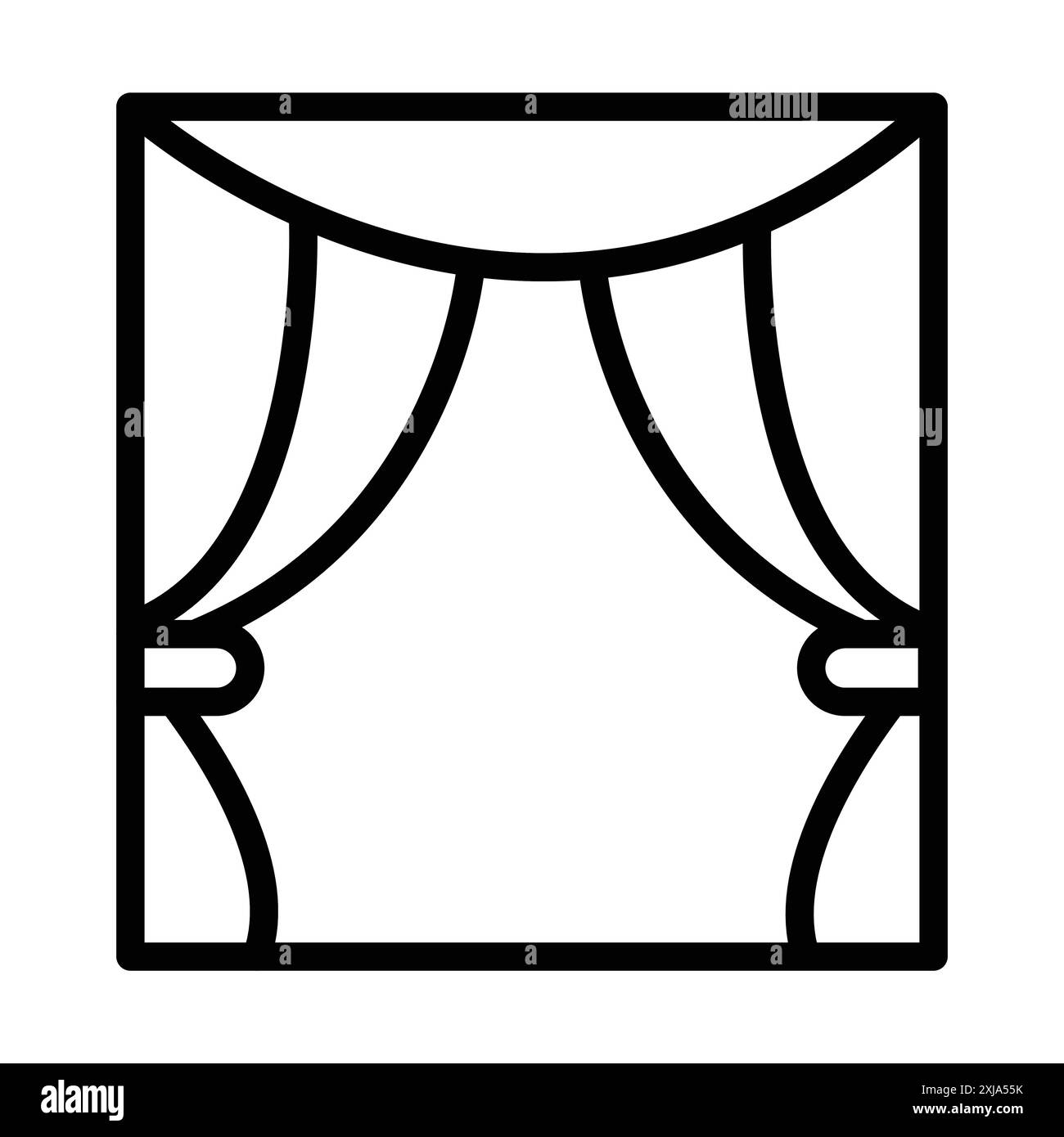 curtains icon set in thin line outline style and linear vector sign Stock Vector Image & Art - Alamy