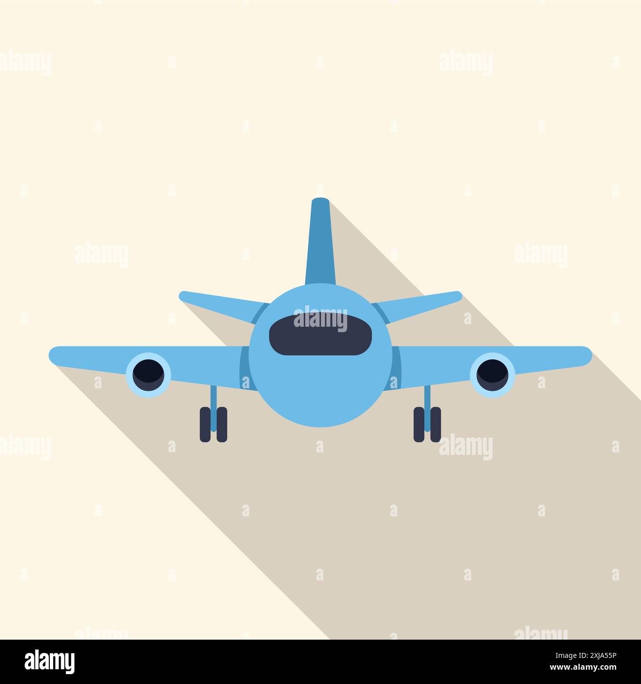 Airplane taking off airport view Stock Vector Images - Alamy