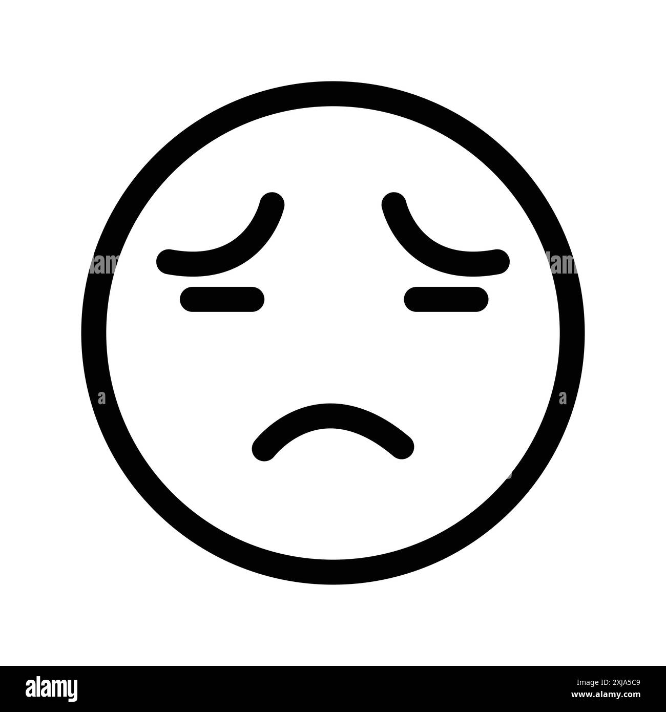 Guilty Face Emoji Icon Set In Thin Line Outline Style And Linear Vector Sign Stock Vector Image