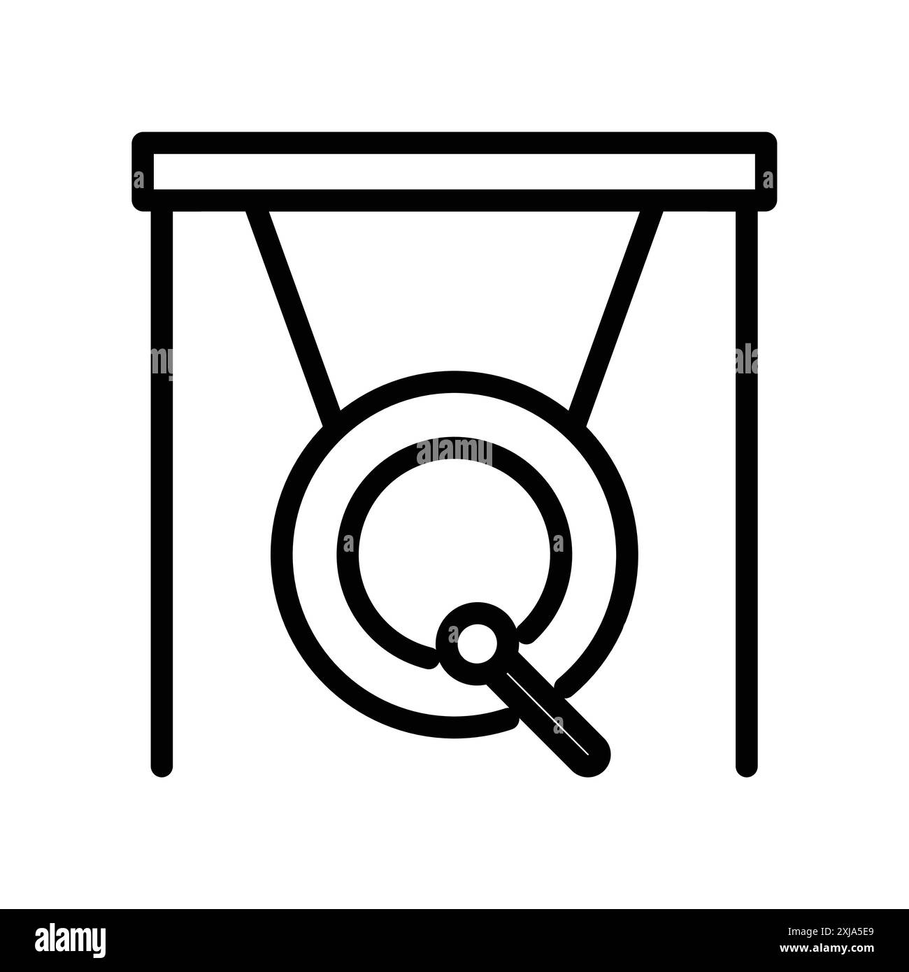 gong icon set in thin line outline style and linear vector sign Stock Vector Image & Art - Alamy