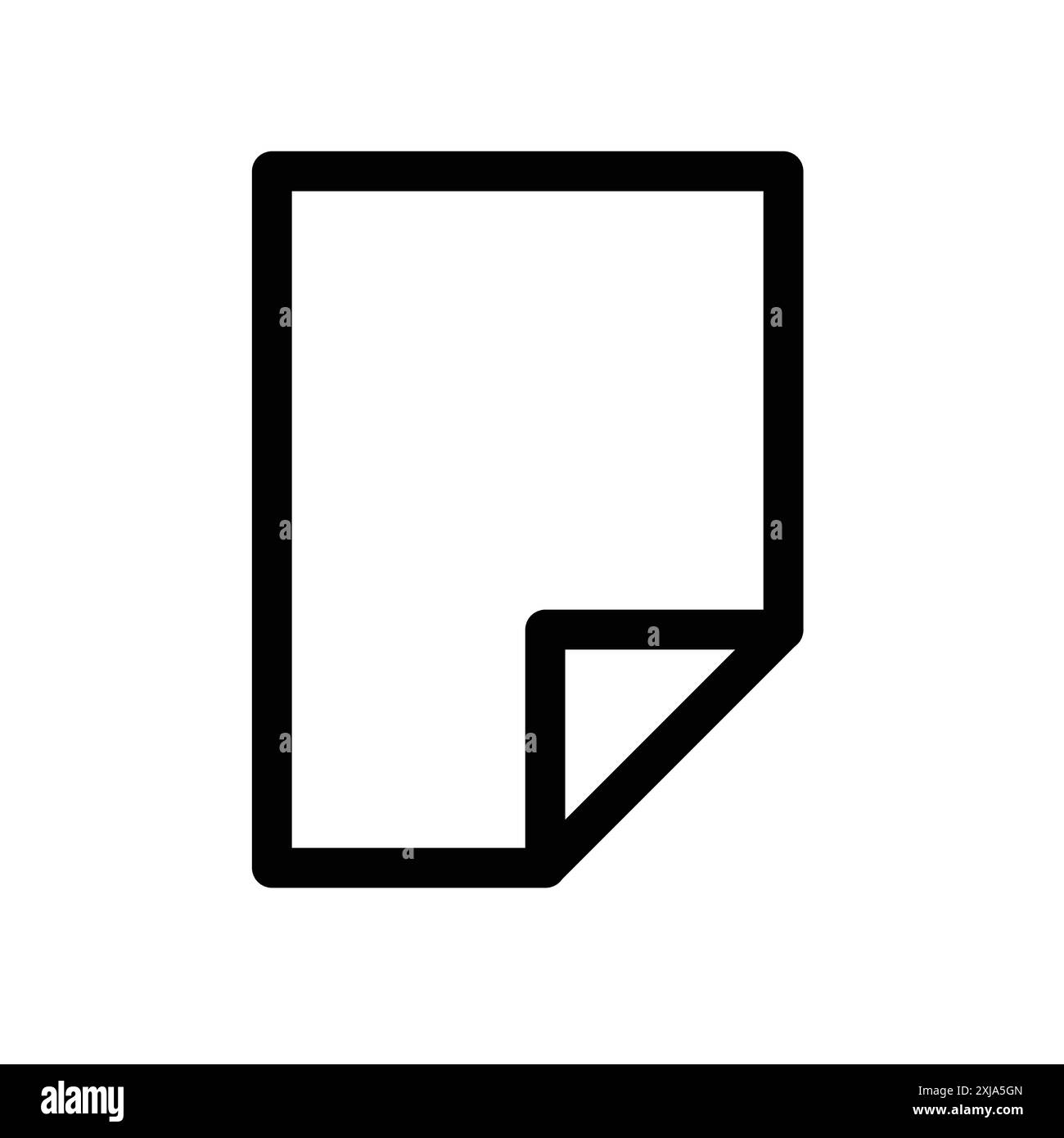 Folded Paper Icon Set In Thin Line Outline Style And Linear Vector Sign